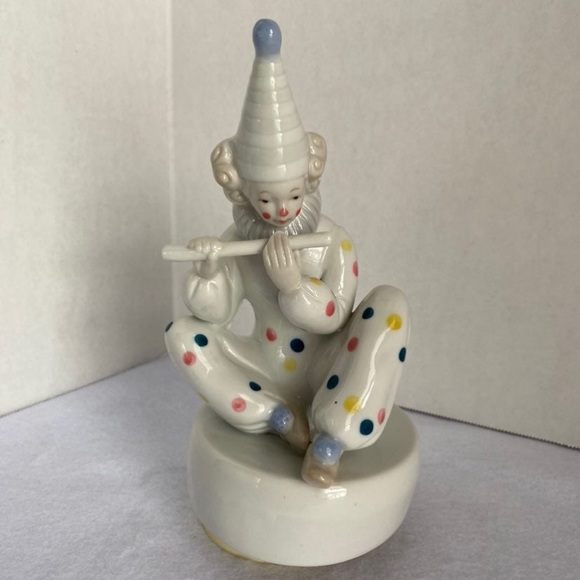 Accents | Vintage Porcelain Clown Music Box | Poshmark